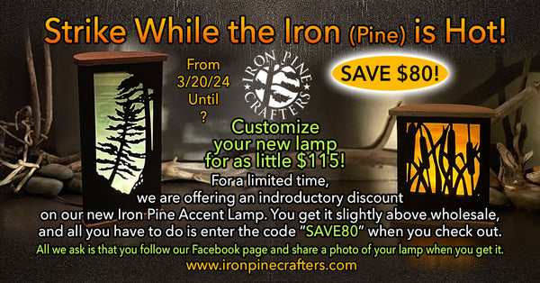 Iron Pine Crafters Accent Lamps – Great Lake's Gifts & Gallery